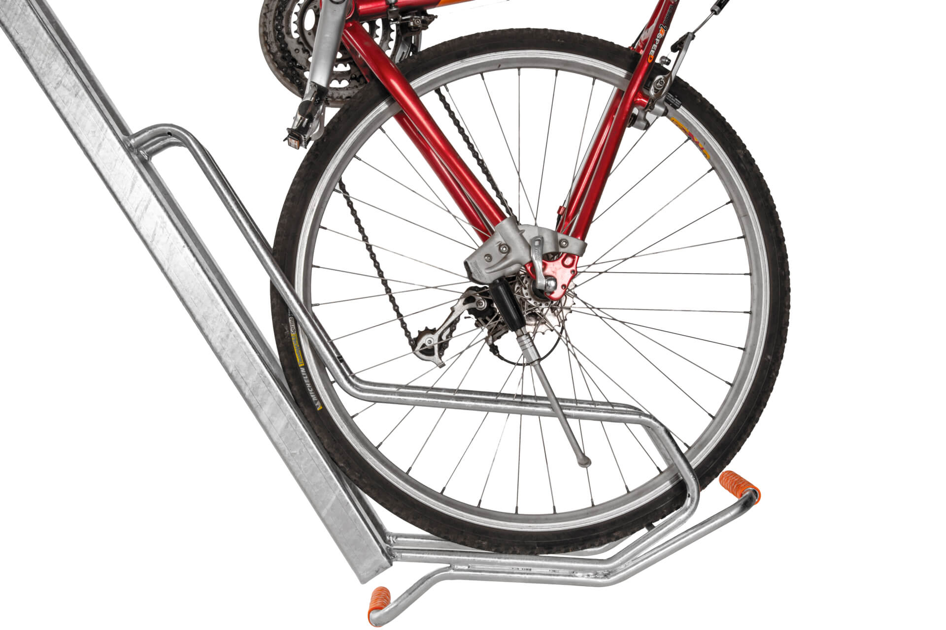 Two-Tier Bike Racks gas assisted. Double stand bike racks - manufacturer